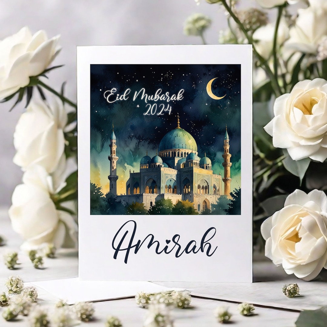 Personalised Eid Card for Kids, Eid Mubarak Cards for Children, Eid ...