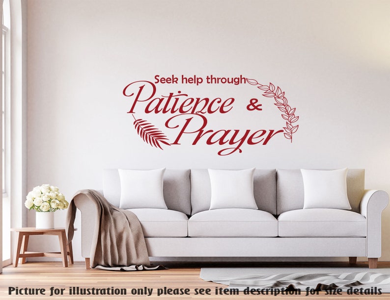 Seek Help Through Patience and Prayer- Islamic Wall Art Sticker Muslim ...