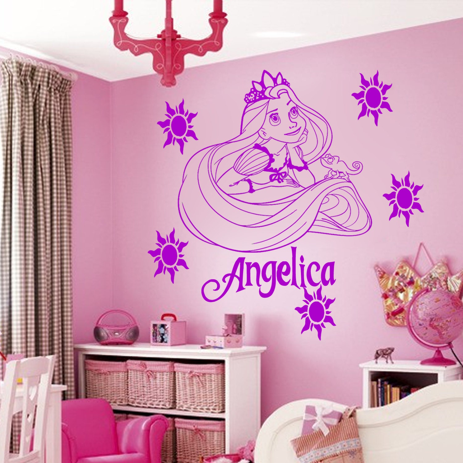 Disney Princess Rapunzel Tangled Wall Sticker Art Decal Mural | Etsy