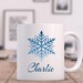 Snowflake Mugs Christmas Mugs, Customised Name Christmas Coffee Mugs ...