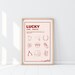Lucky Symbols Definition Art Print: Minimalist Wall Decor (digital ...