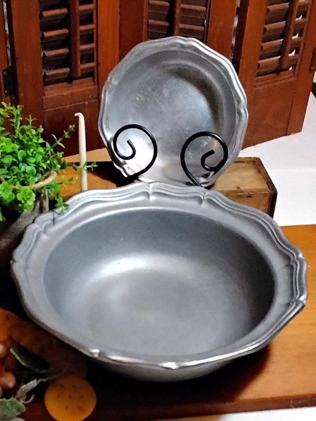 2 Vintage Armetale Pewter Bowls Queen Anne Pattern 1 Lg - Etsy