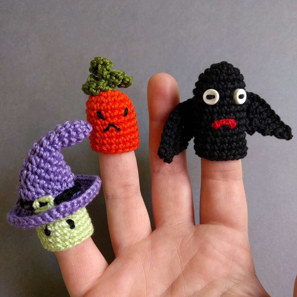 Halloween Finger Puppets Ghost Finger Puppet Pumpkin - Etsy