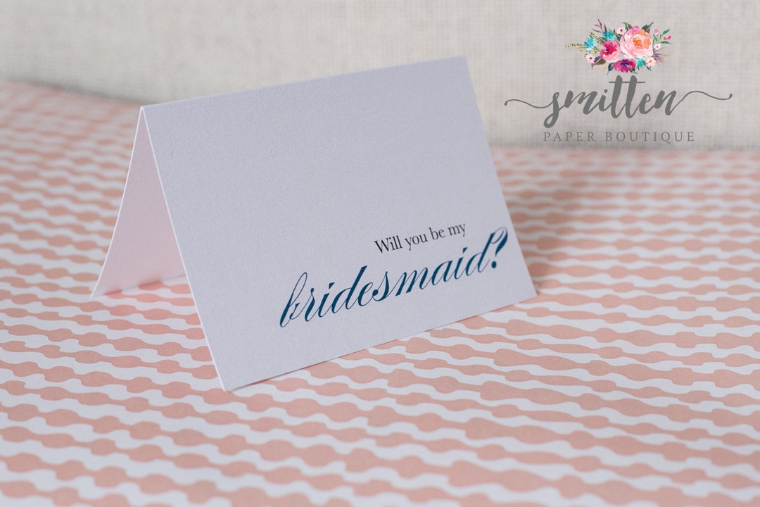 Bridesmaid Proposal Card Set: Calligraphy Bridal Party Cards - Etsy