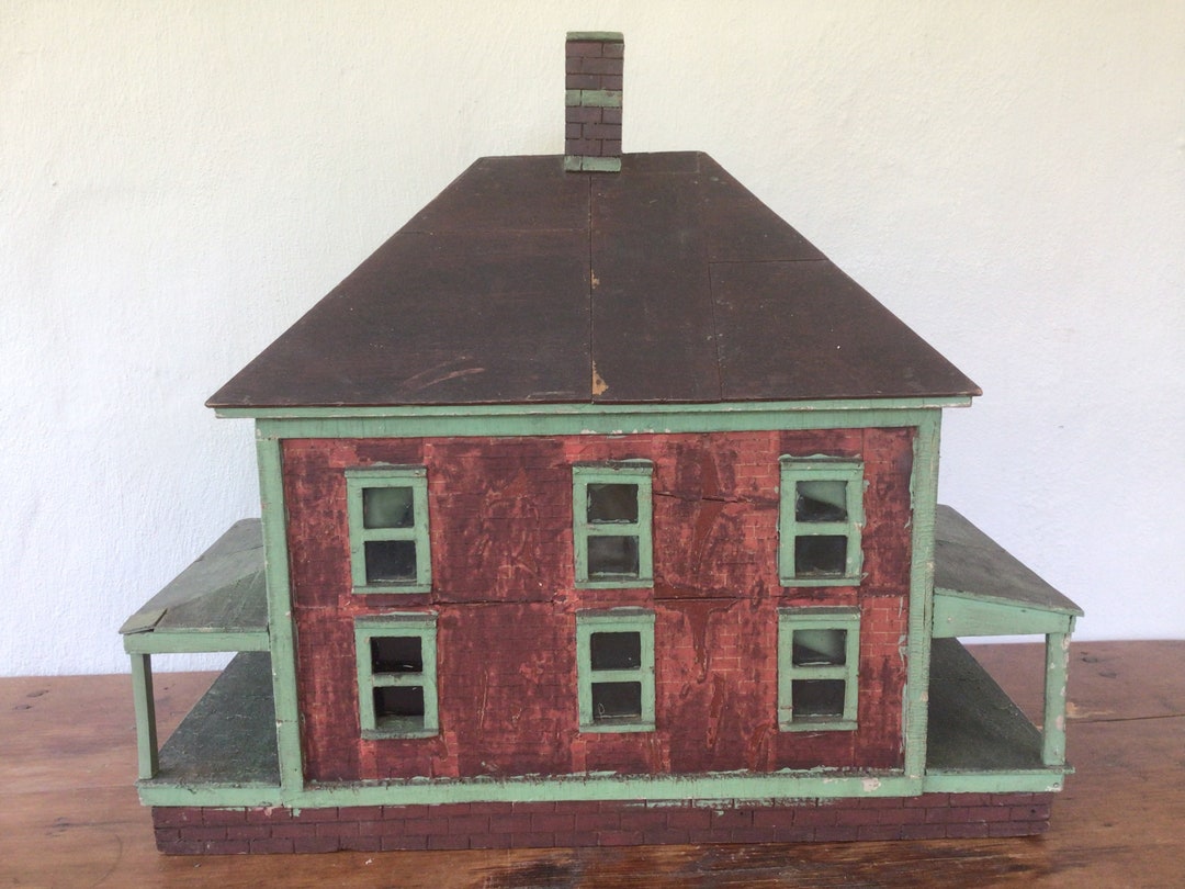 Antique Folk Art House Model Made in 1912 Signed - Etsy