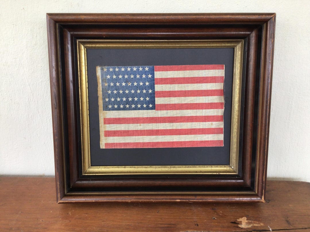 Antique 48 Staggered Star American Flag 1912 - Etsy