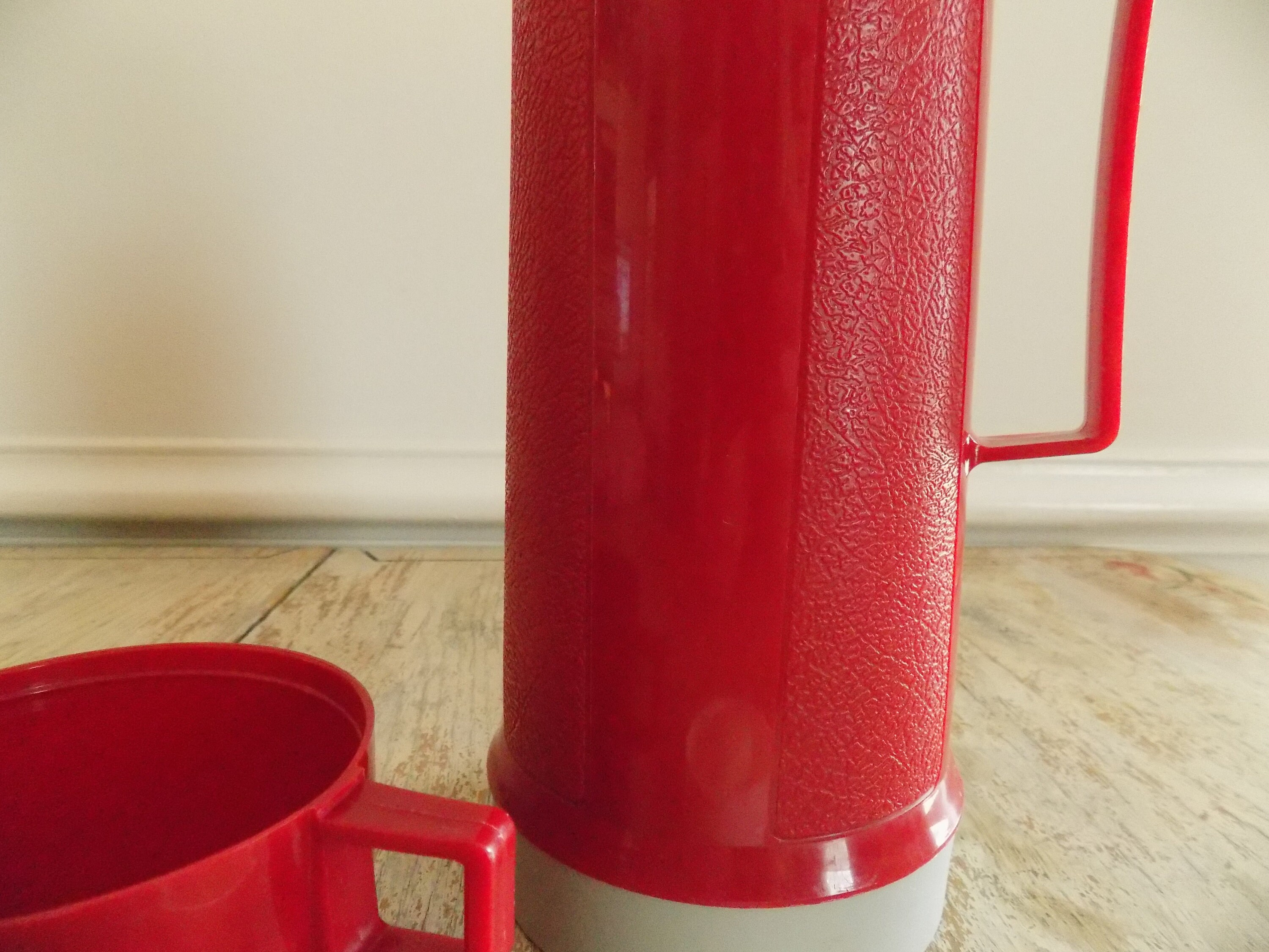 Vintage Red Thermos Bottle 1 Liter Thermos with Cup Large - Etsy.de