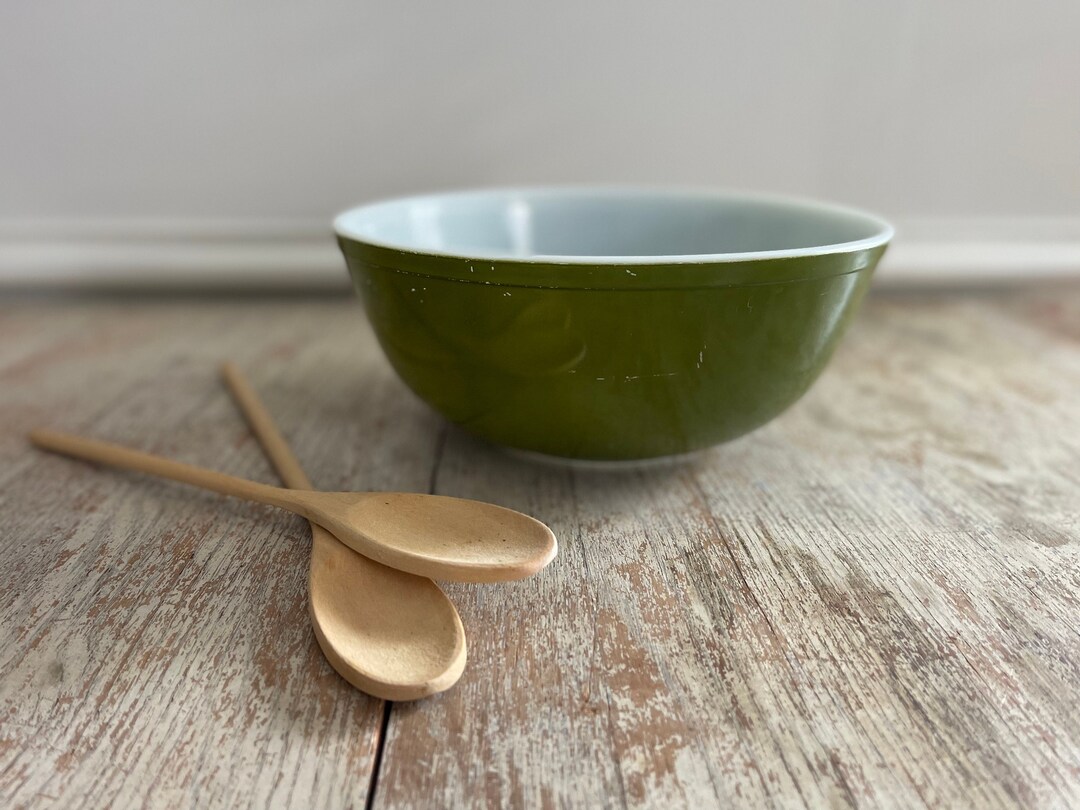Vintage Mid Century PYREX Verde Green 404 Mixing Bowl | 4 Quart ...