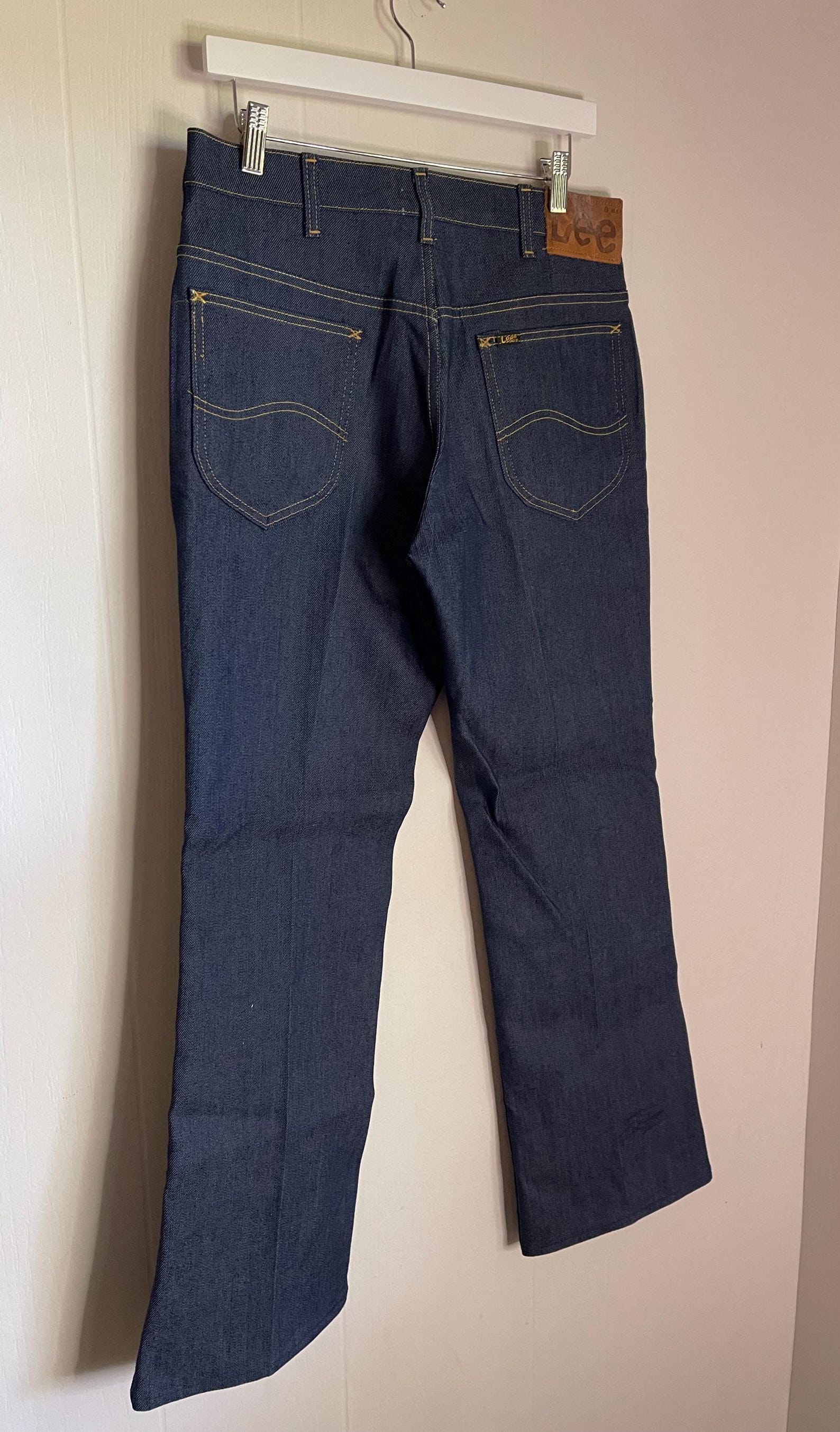 Vintage Men's Lee Rider Raw Denim Jeans 32 X 30 Straight Leg Union ...