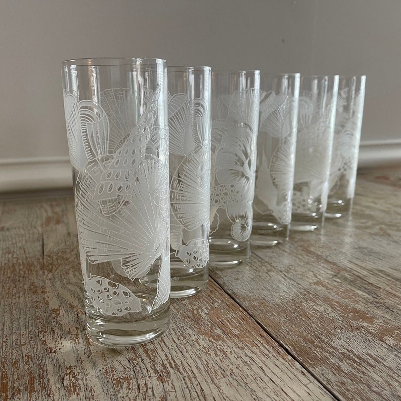 Tall Glasses - Etsy