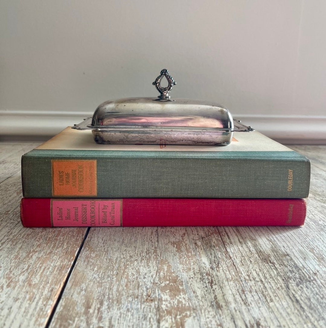 Vintage Crescent Silverware Covered Butter Dish 79 | Tarnished ...