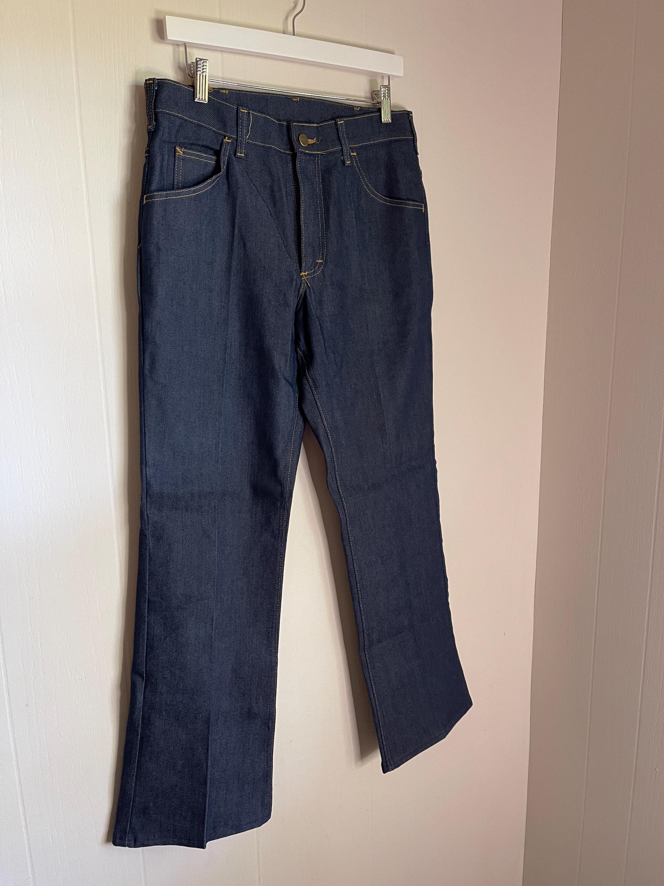 Vintage Men's Lee Rider Raw Denim Jeans 32 X 30 Straight Leg Union ...