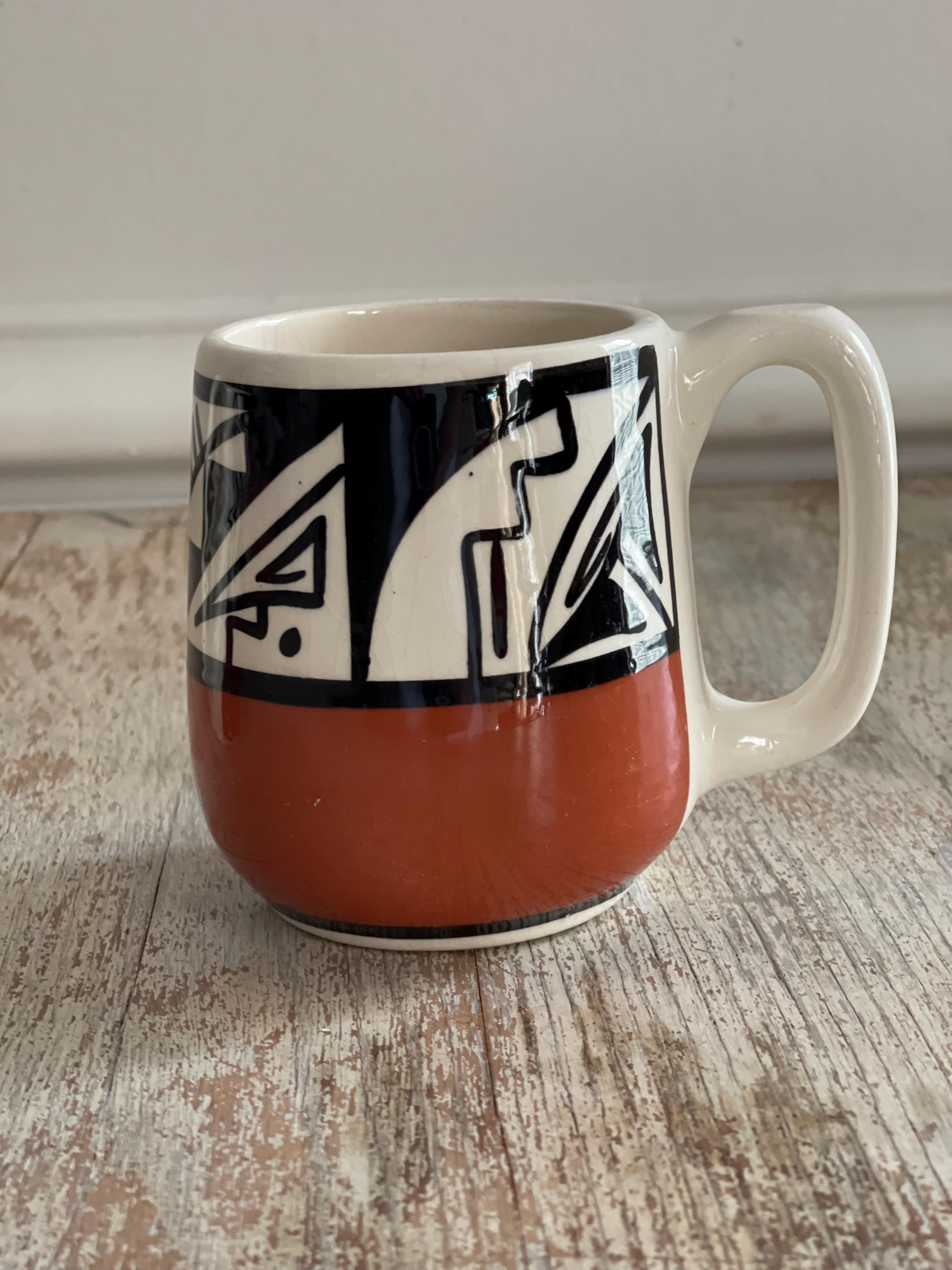 Vintage Ute Mountain Pottery Native American Indian Mugs Artist Signed ...