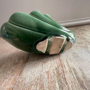 Vintage Pottery Green Cornucopia Planter | Mid Century Fall Ceramic ...