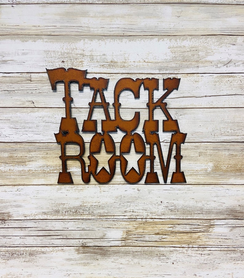 Tack Room Sign Made Out of Rusted Metal | Etsy