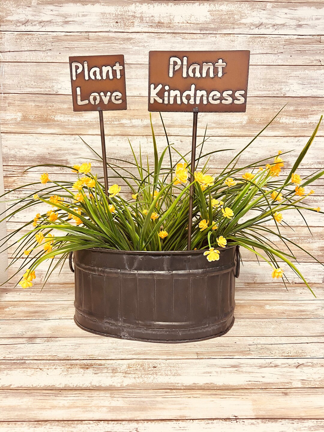 Plant Love Plant Kindness Garden Plant Stakes - Etsy
