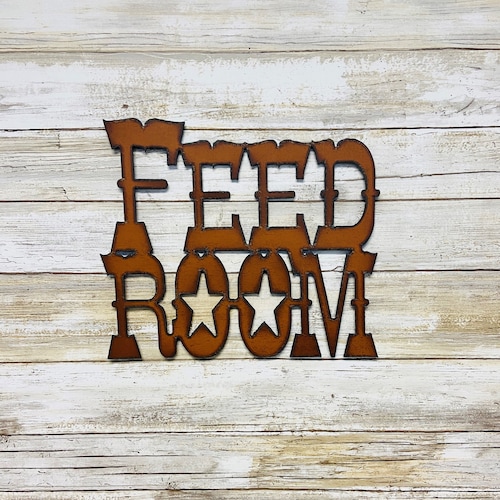 Feed Room Sign Made of Rusted Recycled Metal Made in the USA - Etsy