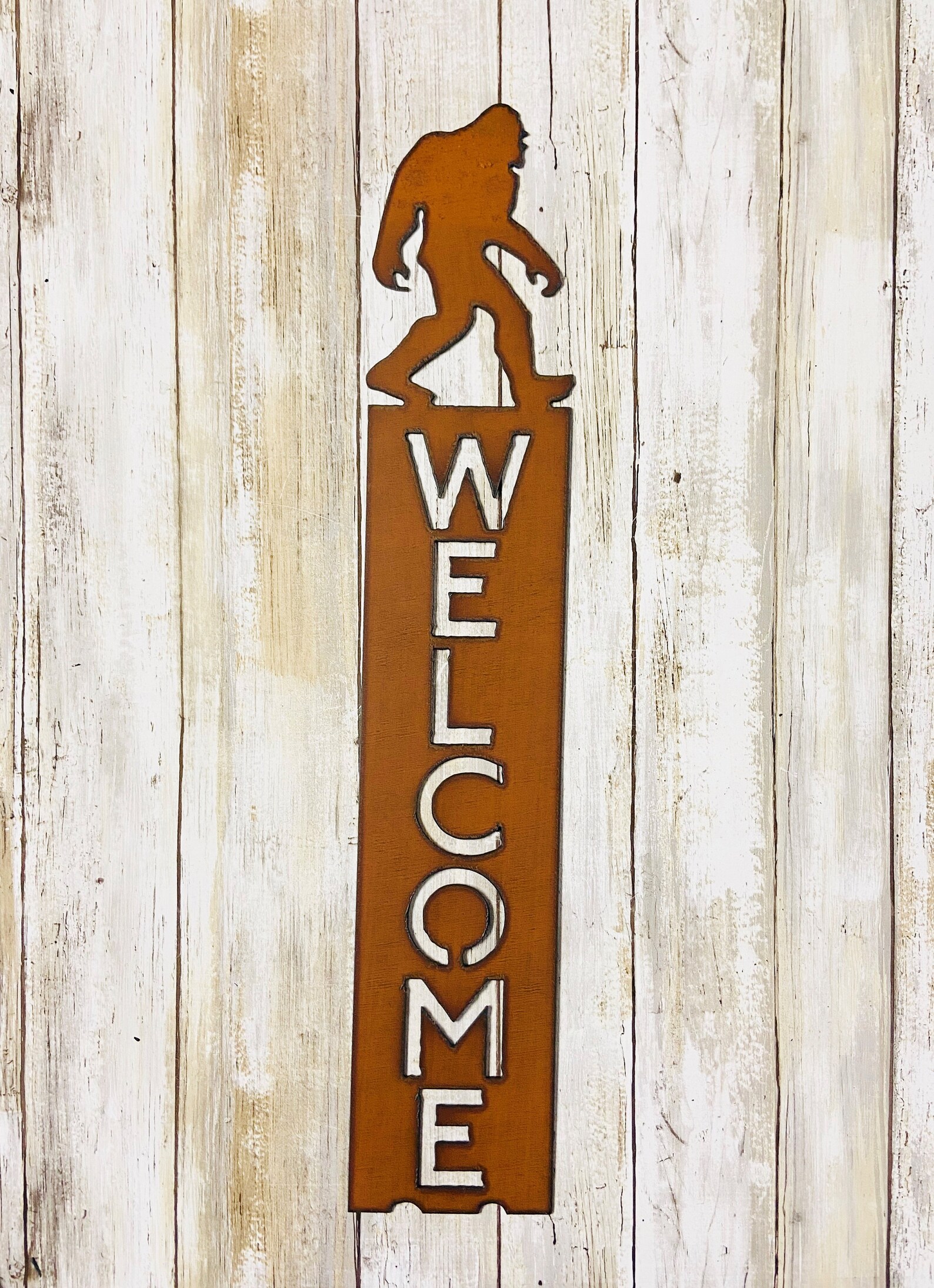 Bigfoot Vertical Welcome Sign Made in the USA - Etsy