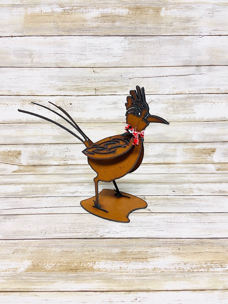 Roadrunner Small Yard Art Made in the USA Rusted Recycled Metal - Etsy