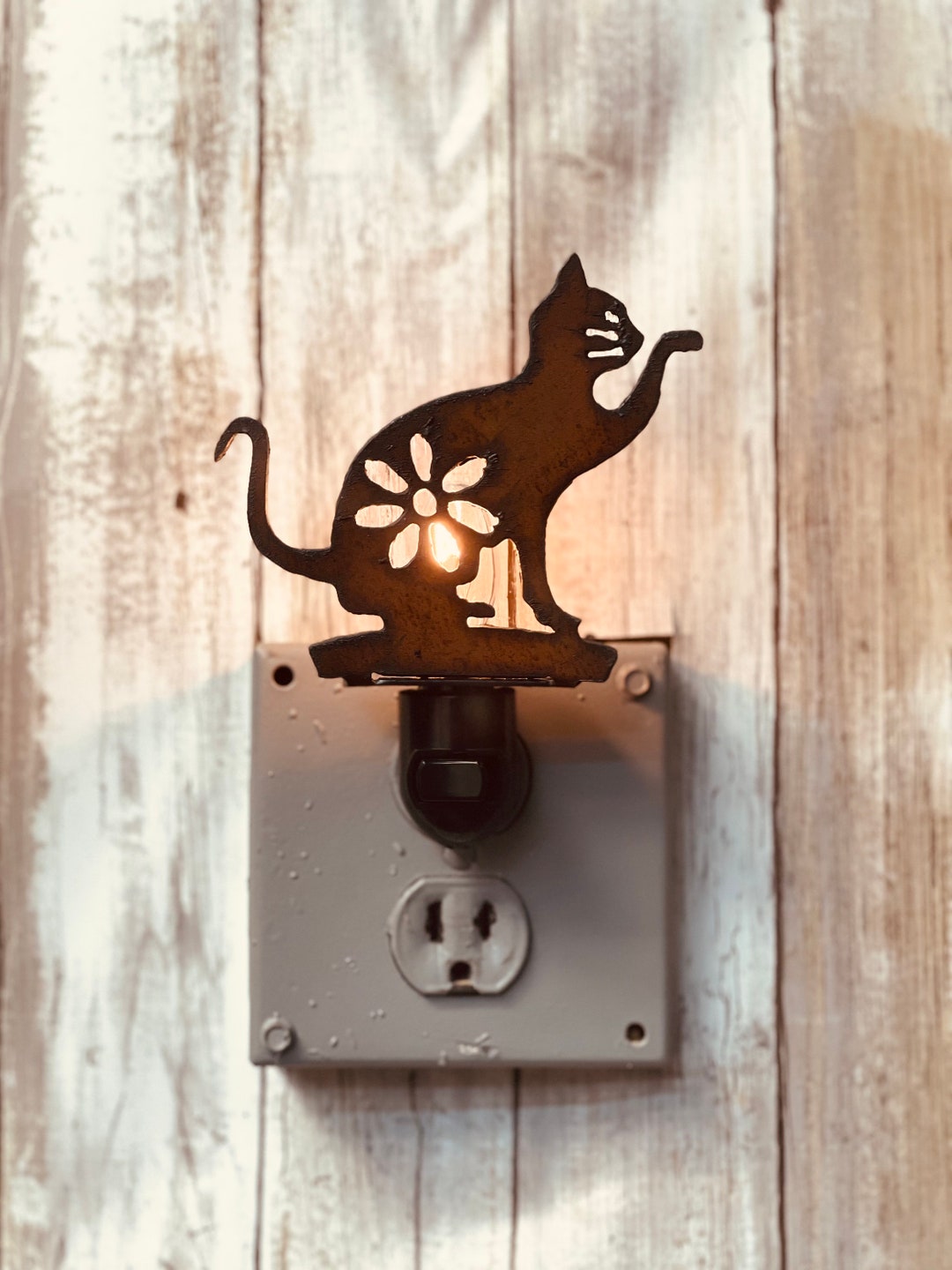Cat GARDEN FRIEND Nightlight Made in the USA - Etsy