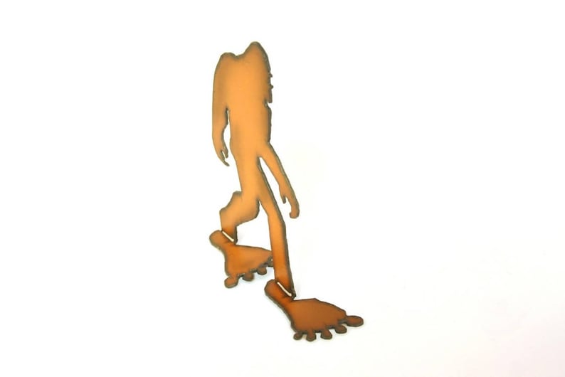Bigfoot Origami Folded Rusted Metal Figurine - Etsy