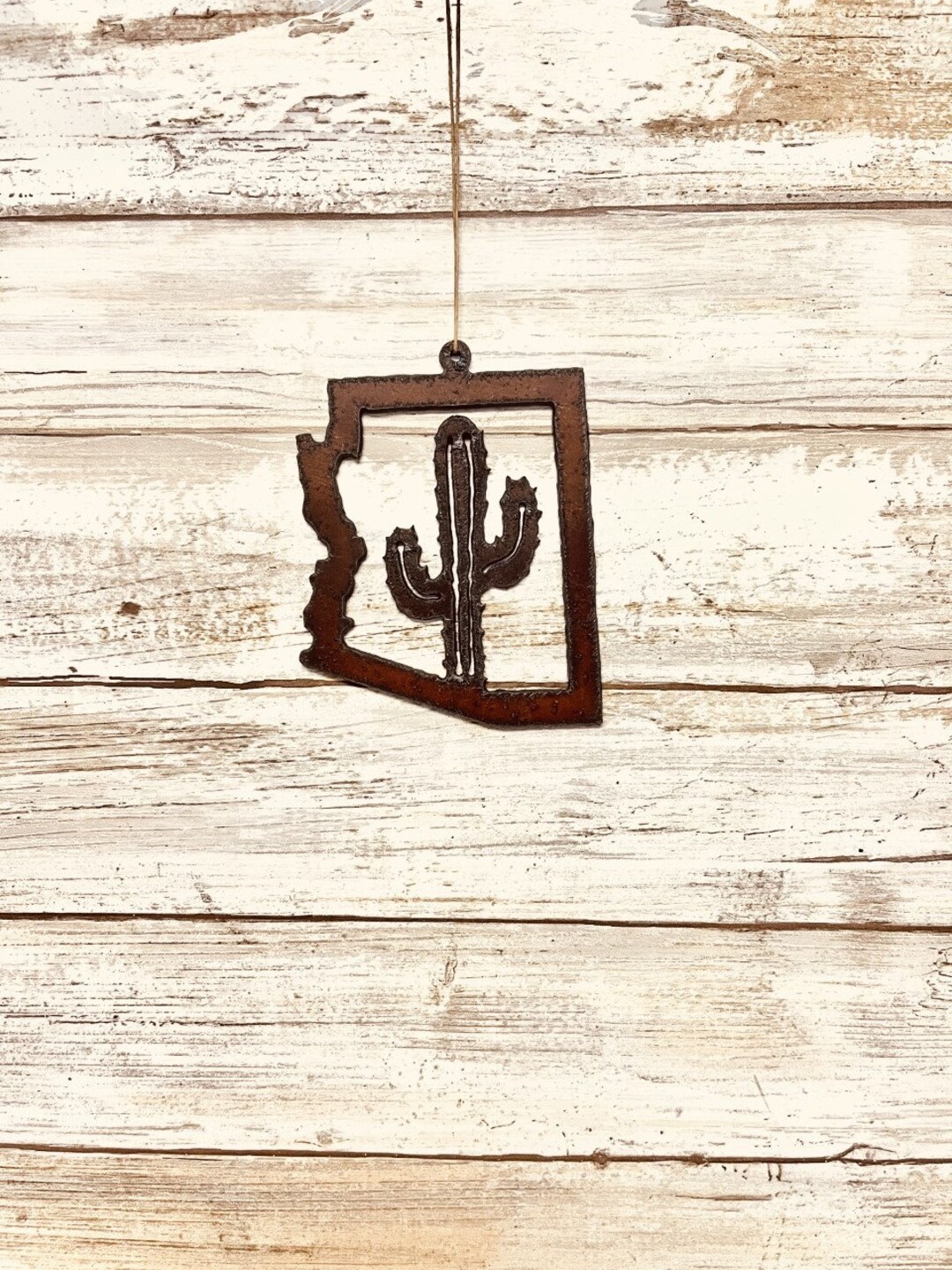 Arizona State Outline Ornament With Saguaro Cactus Arizona Desert ...