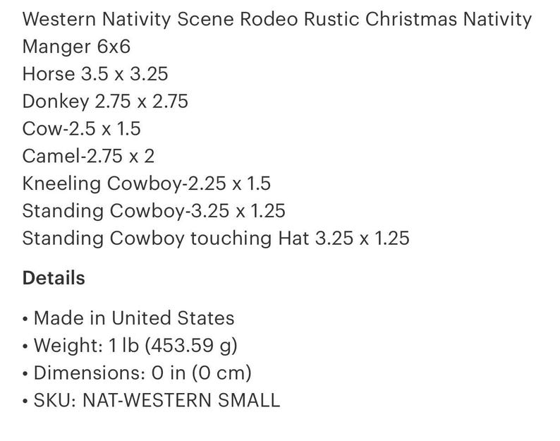 Western Nativity Scene - Etsy
