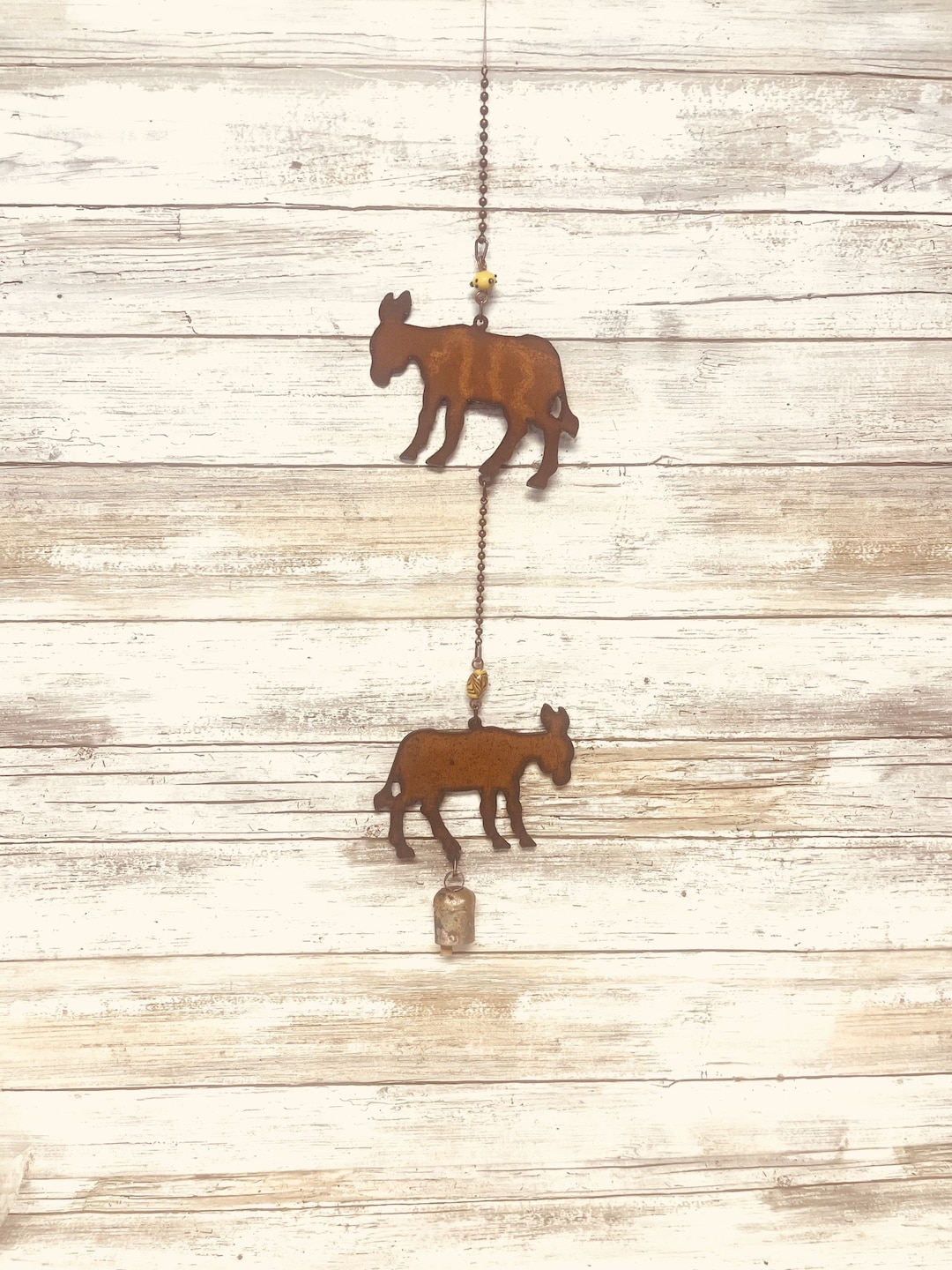 Standing Double Donkey Mule Nana Bell Western Rustic Wind Chime - Etsy