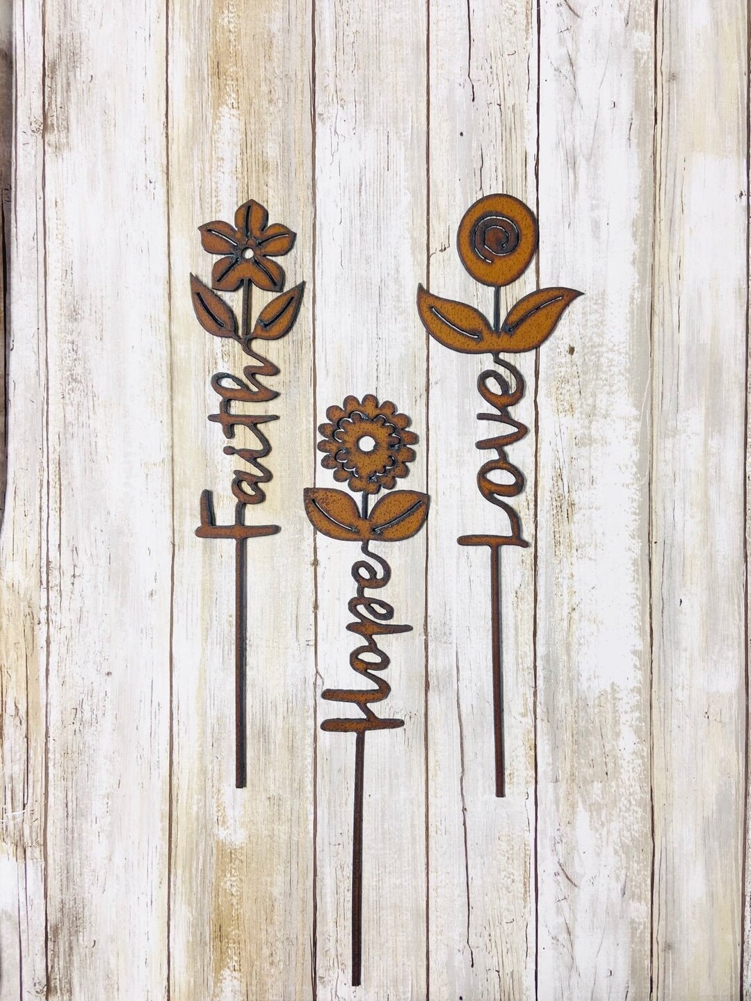 Flower Themed Plant Sticks Made in the USA - Etsy