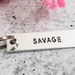 SAVAGE Bar Keychain - Personalized Key Holder - Custom Unisex Keyring ...