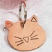 Cat Face Keyring - Cat Lover Keychain - Pet Name Gift - Funny Cat ...