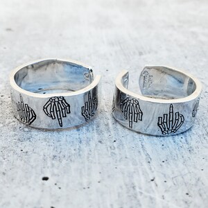 Middle Finger Skeleton Halloween Ring F off Ring for Spooky Season ...