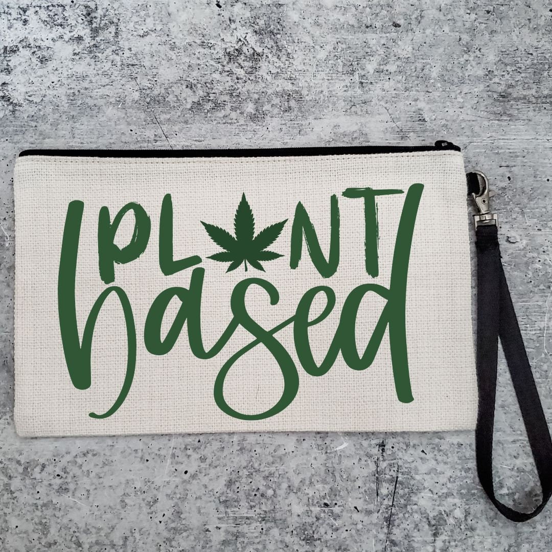 Plant Based 420 Wristlet Bag - Funny Weed Storage Pouch for Vegan ...