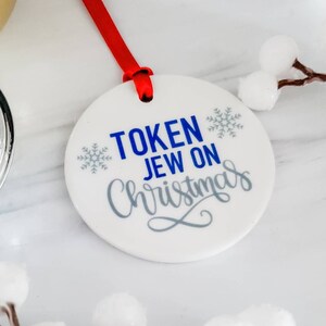 Token Jew on Christmas Holiday Ornament - Funny Chrismukkah Ornament ...