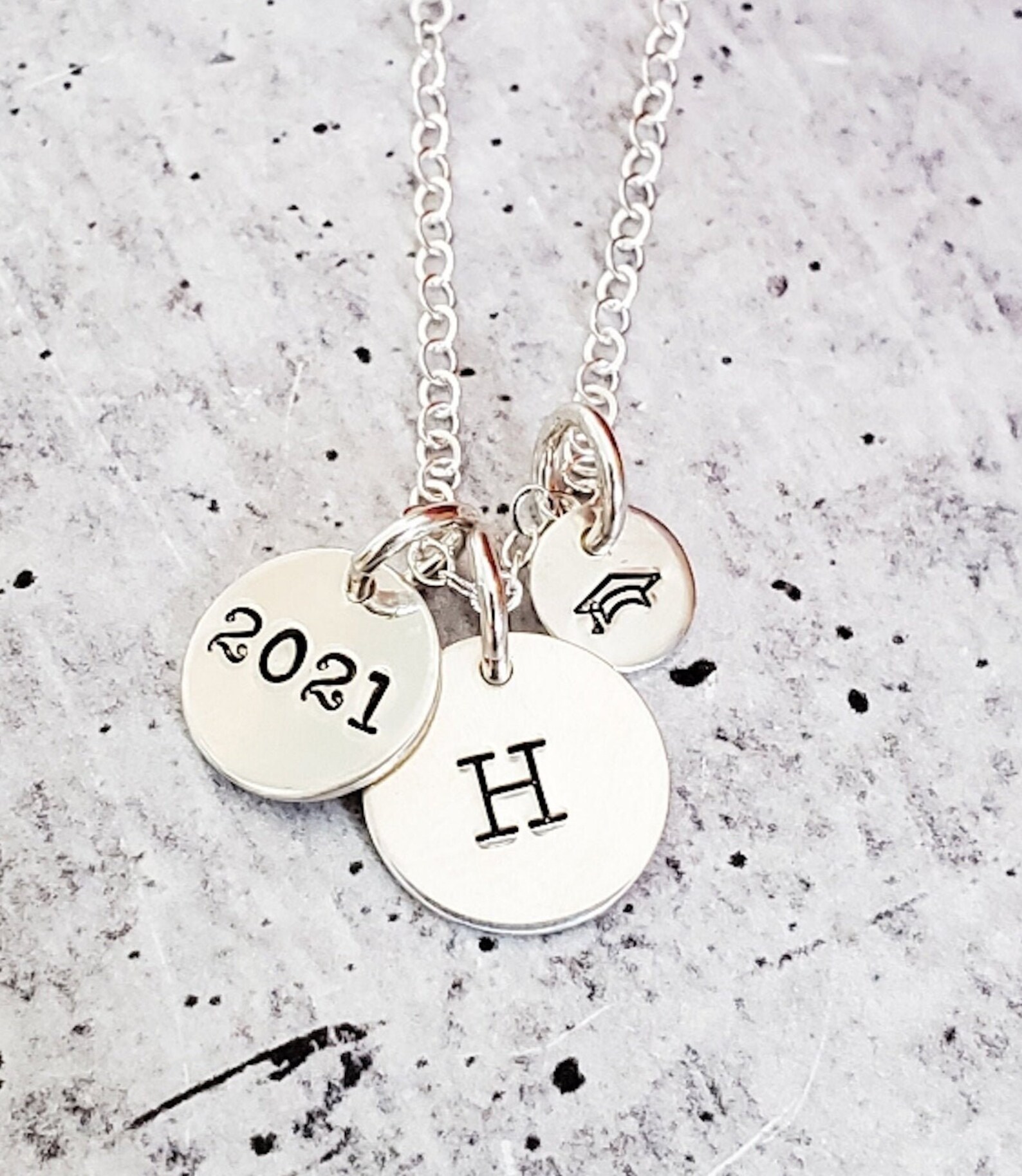 Personalized Graduation Initial Necklace: 2026 Grad Cap Jewelry - Etsy