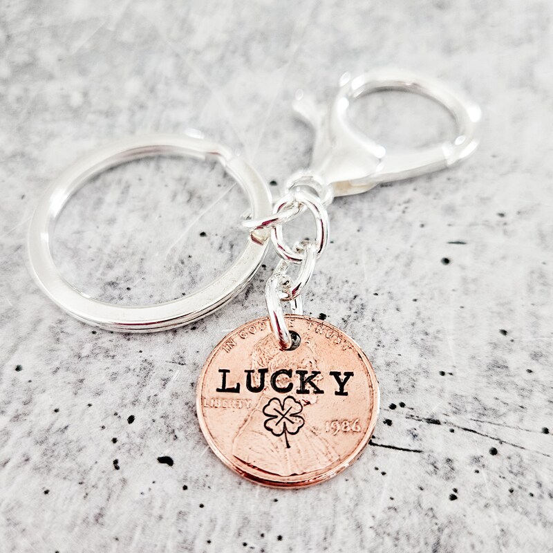 Lucky Penny Keychain - Etsy