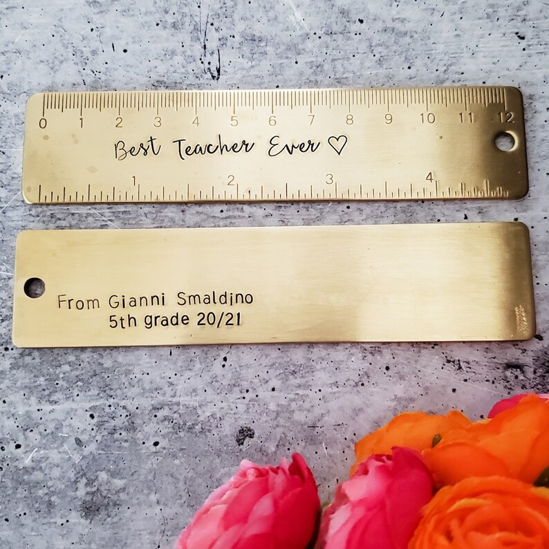 Personalized Ruler for Teacher Thank You Gift for Favorite | Etsy