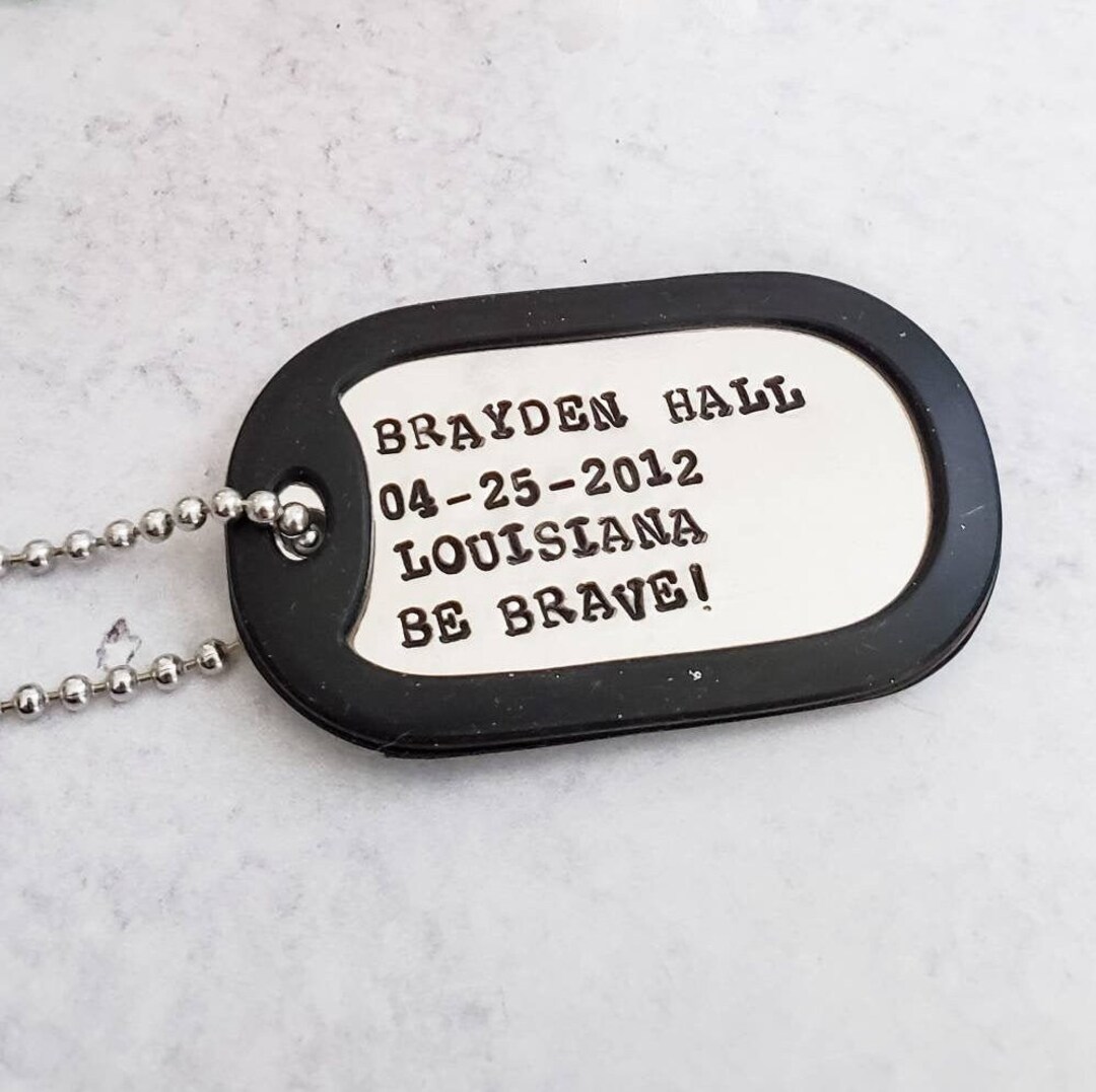 Custom Dog Tag Necklace: Personalized Military Theme, Inspirational ...