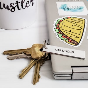 SAVAGE Bar Keychain - Personalized Key Holder - Custom Unisex Keyring ...