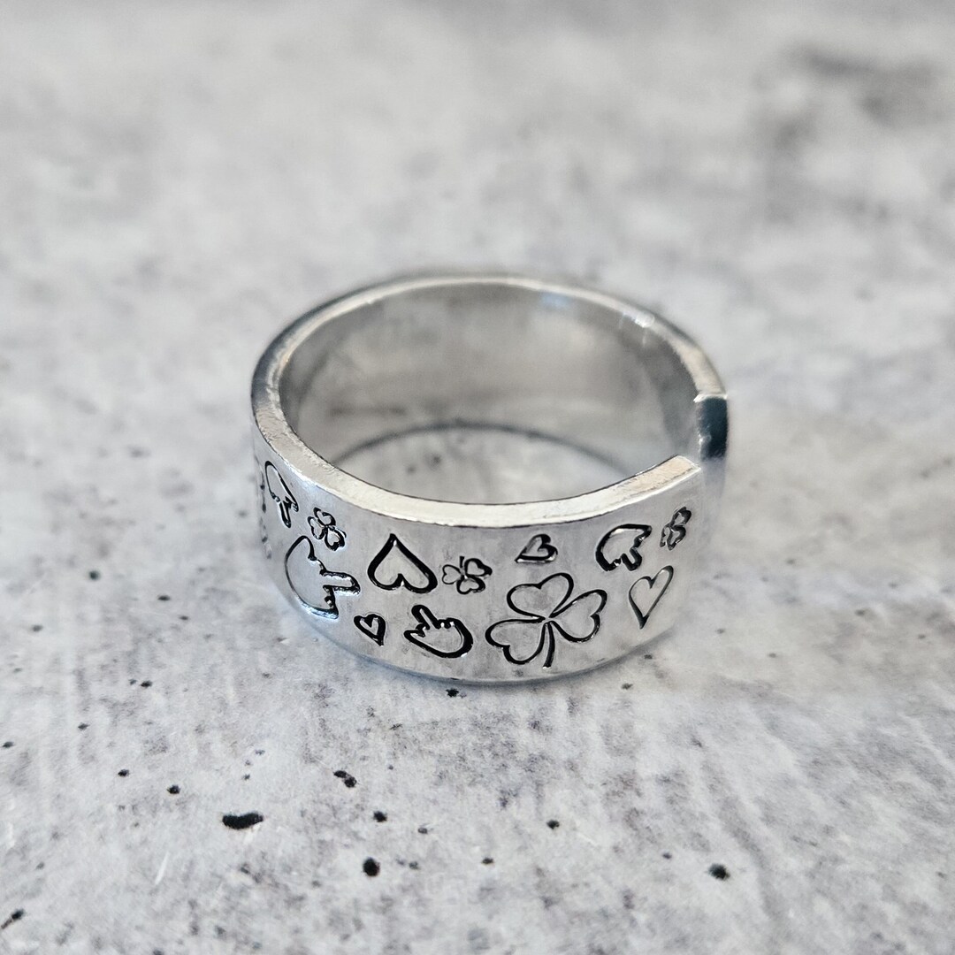 Middle Finger Shamrock St. Patrick's Day Ring F off Ring for St. Paddy's Day Funny Matching ...