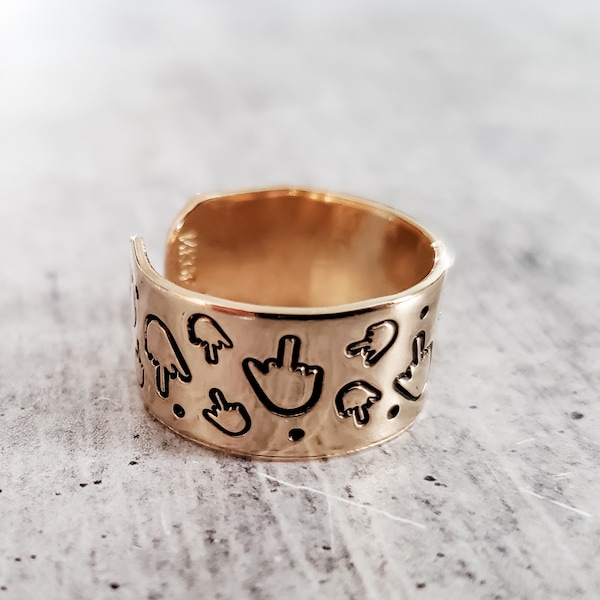 Middle Finger Ring - Etsy