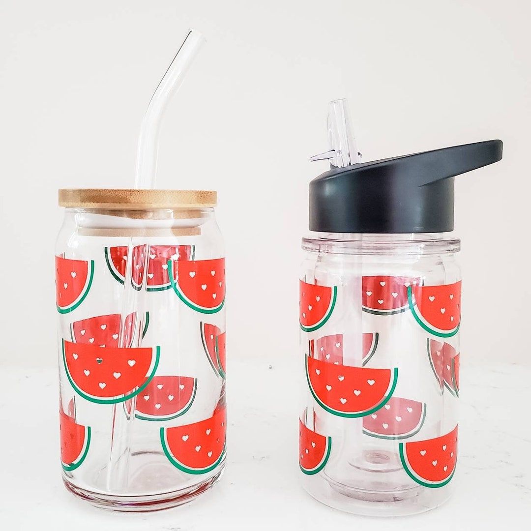 Mommy and Me Matching Fruit Cups: Summer Iced Coffee Glass & Tritan ...