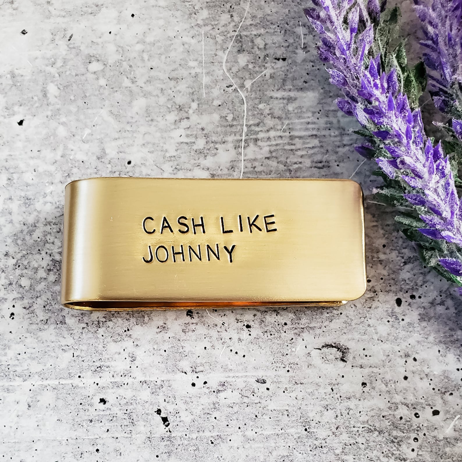 CASH LIKE JOHNNY Money Clip Personalized Gift For Him | Etsy