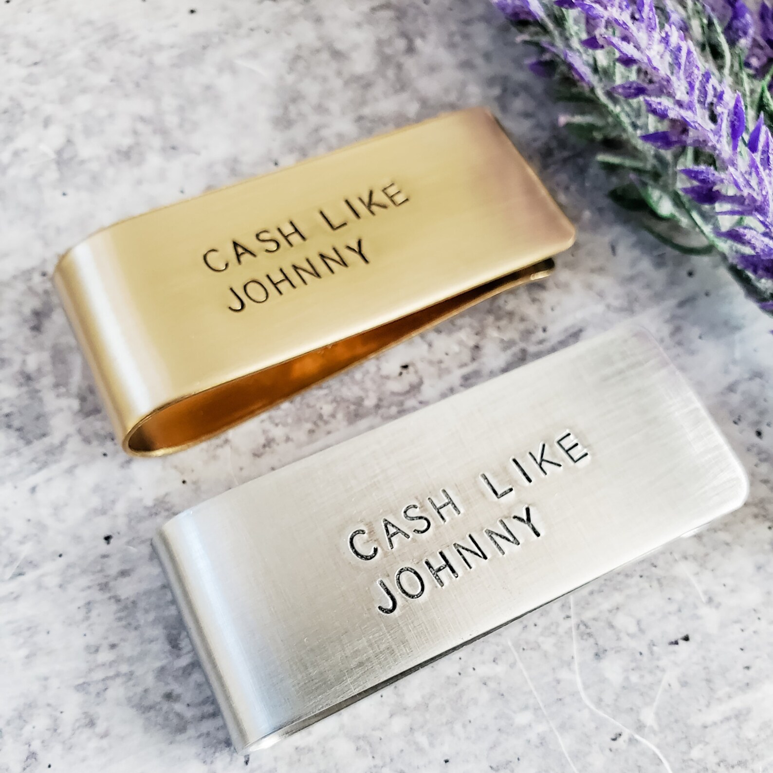 CASH LIKE JOHNNY Money Clip Personalized Gift For Him | Etsy