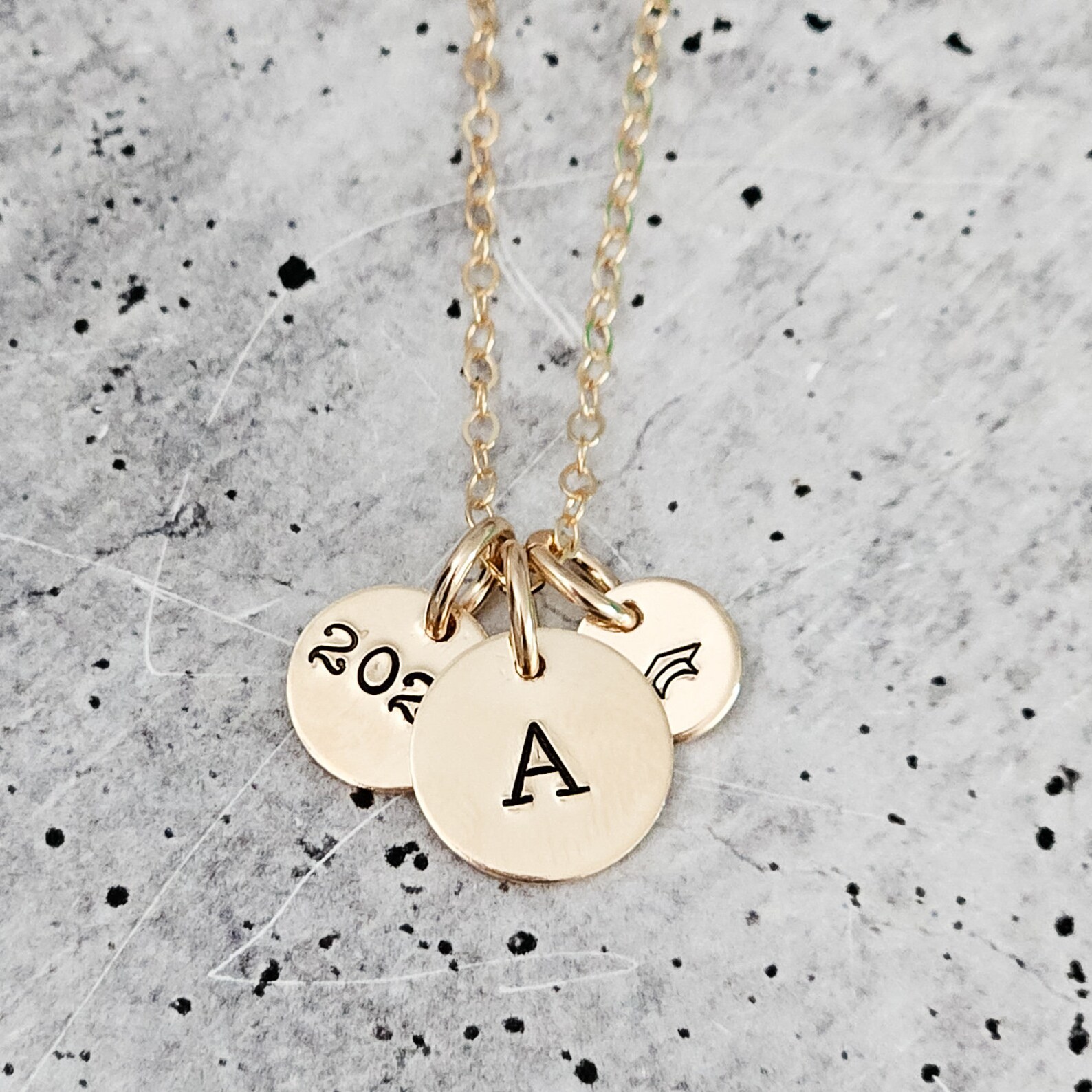 Personalized Graduation Initial Necklace: 2026 Grad Cap Jewelry - Etsy