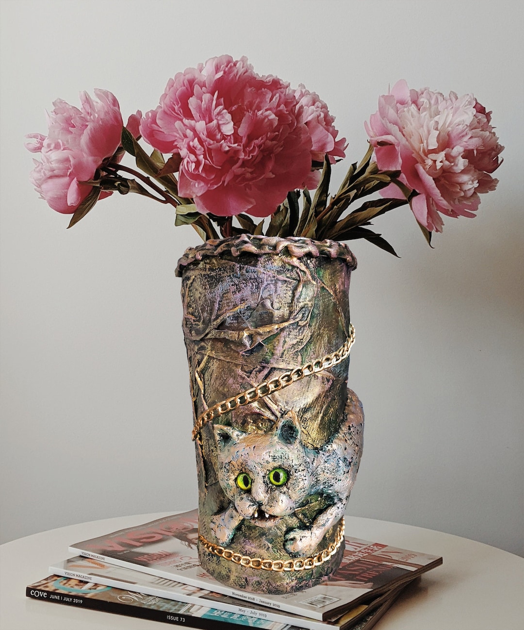 Handmade Cat Vase, Pushkin Poem Decor, Unique Gift - Etsy