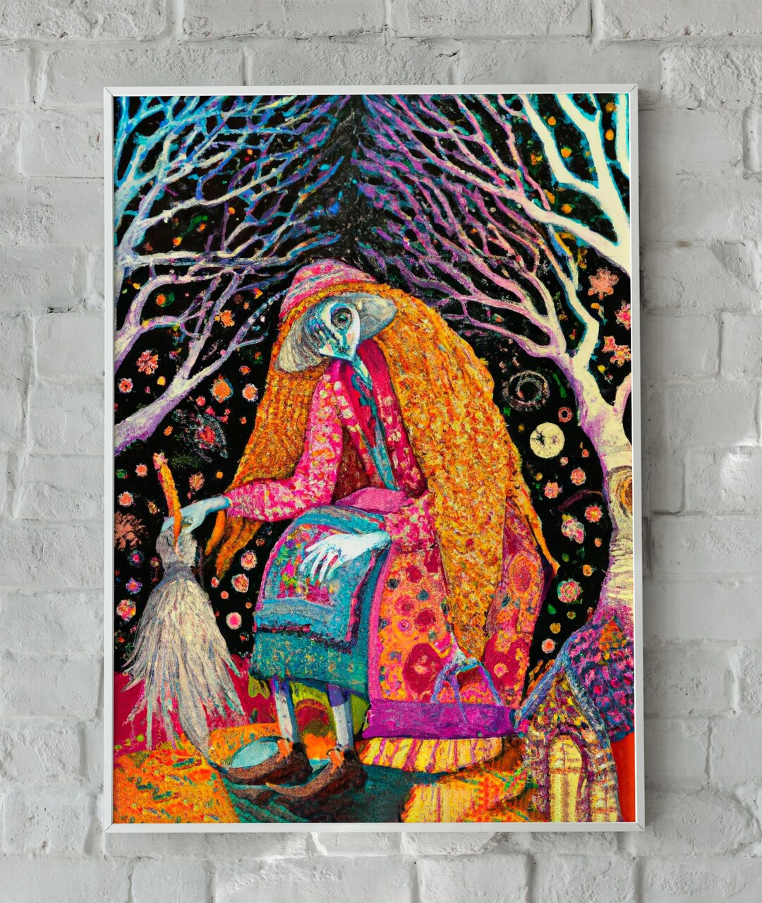 Young Baba Yaga 8x10 Print Cute Young Witch Colorful Painting - Etsy