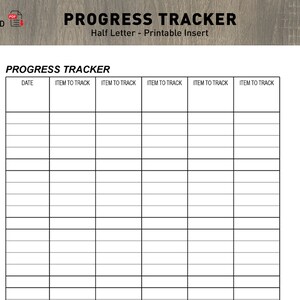 Progress Tracker | Instant Download | Printable | 5.5" X 8.5" - Etsy