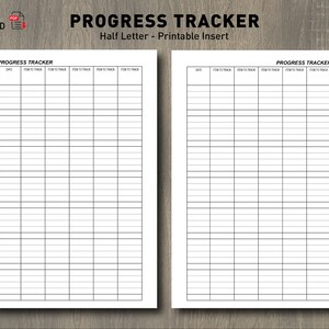 Progress Tracker | Instant Download | Printable | 5.5" X 8.5" - Etsy