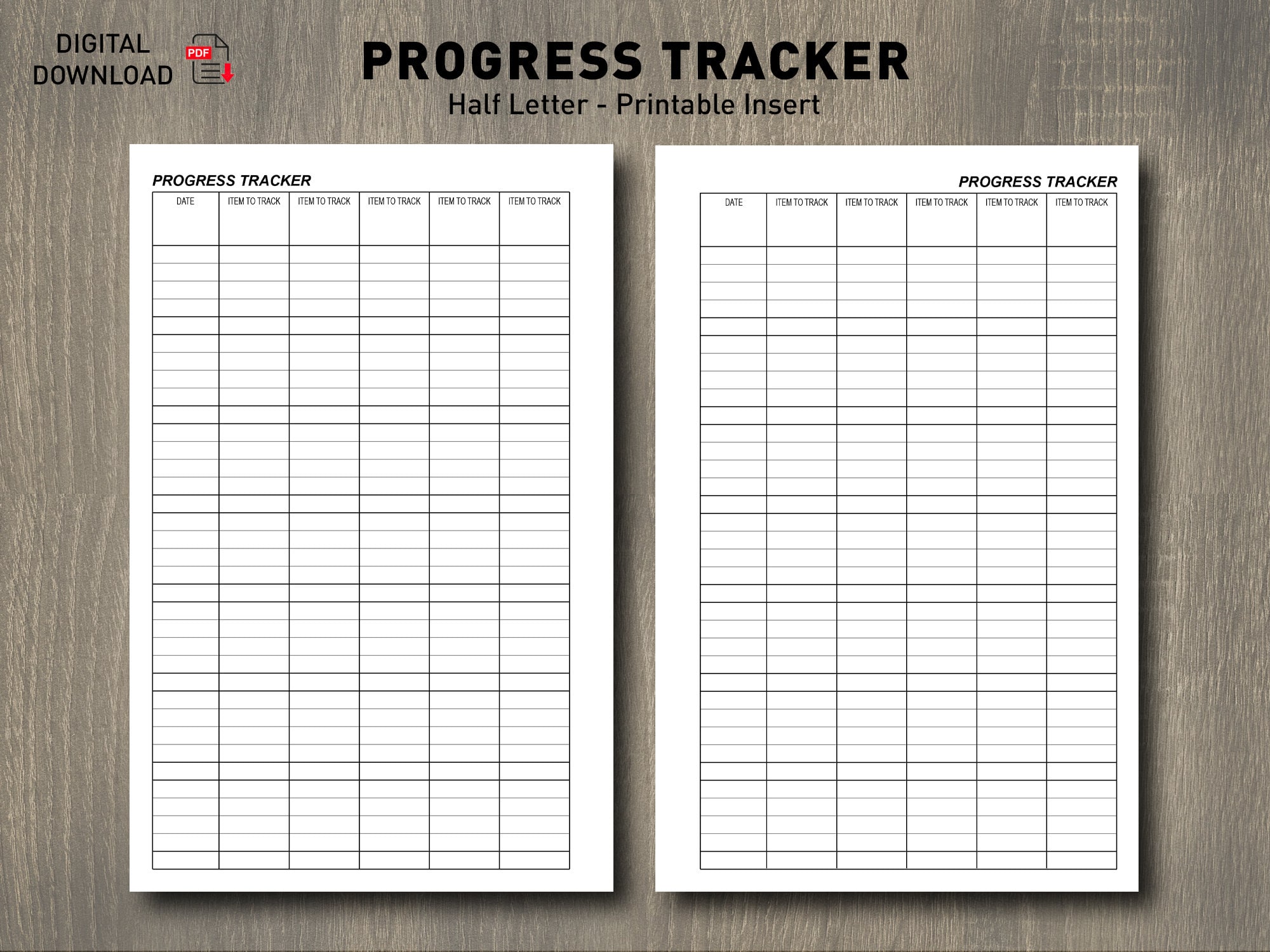 Progress Tracker | Instant Download | Printable | 5.5" X 8.5" - Etsy